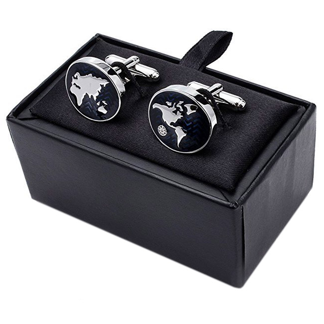 Bouton de manchette World map Conteenium 2 - Conteenium