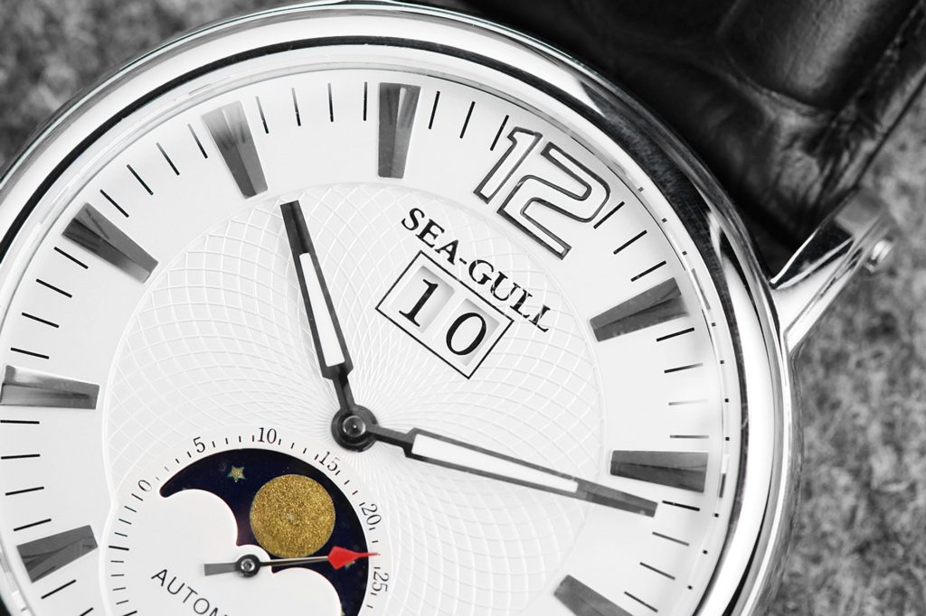 SEA-GULL SUN AND MOON BIG DATE M308S WATCH AUTOMATIC