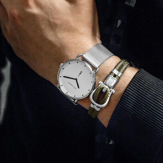 Paul Hewitt Bracelet Anchor Phinity Silver Nylon Green