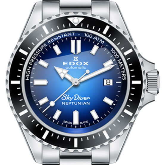 Edox Neptunian Automatic Red 80120-3NM-BRD