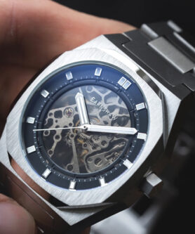 EARNSHAW SKELETON AUTOMATIC SMOKE GREY ES-8142-22