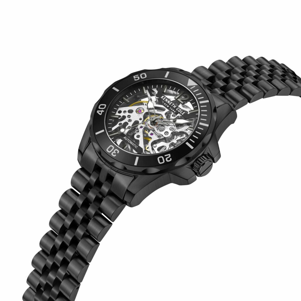 Kenneth Cole Automatic Watch Skeleton Black 43MM KCWGL2233001