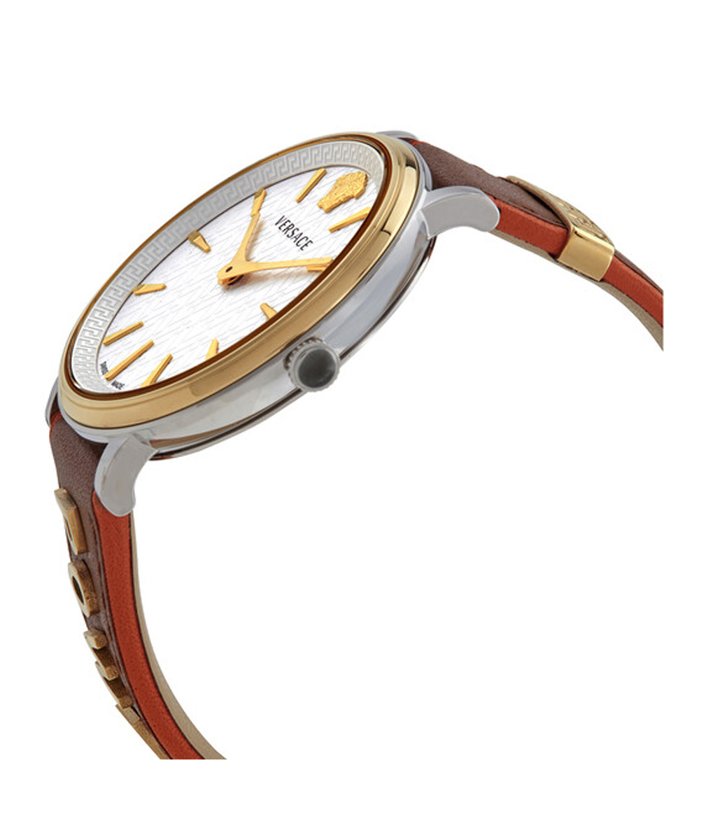VERSACE Analog Brown Leather . Quartz watches