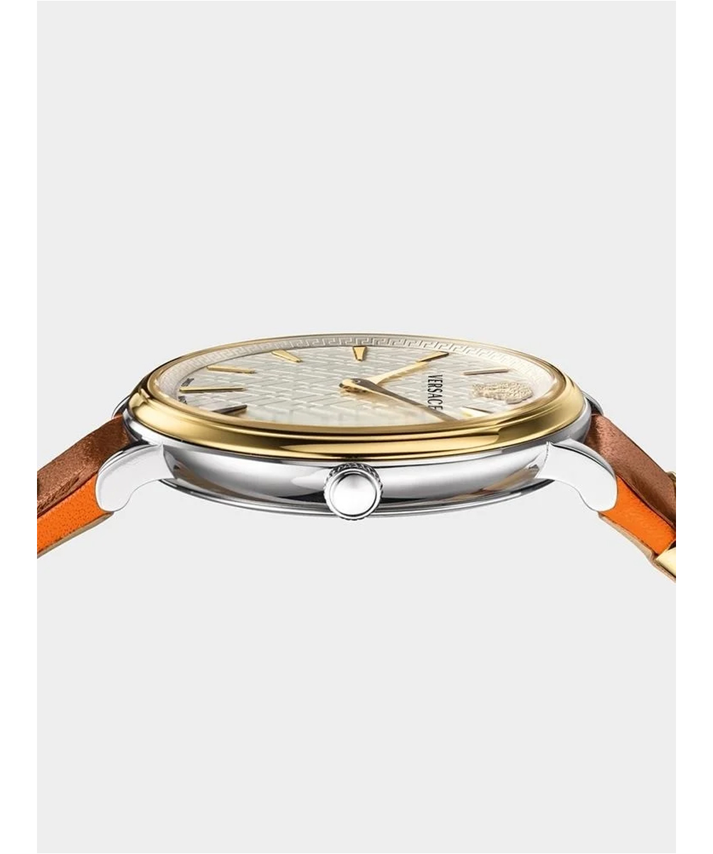 VERSACE Analog Brown Leather . Quartz watches