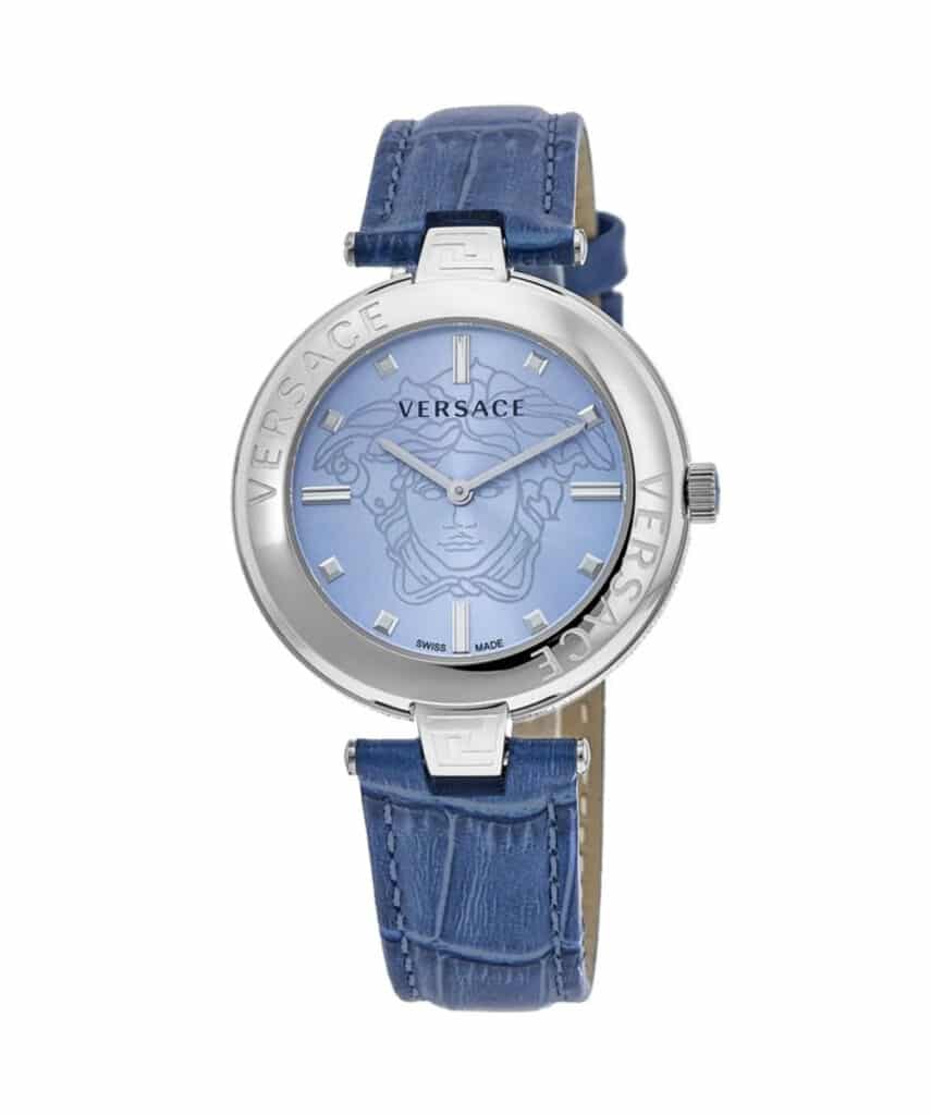 VERSACE Analog Leather Turquoise. Quartz watches