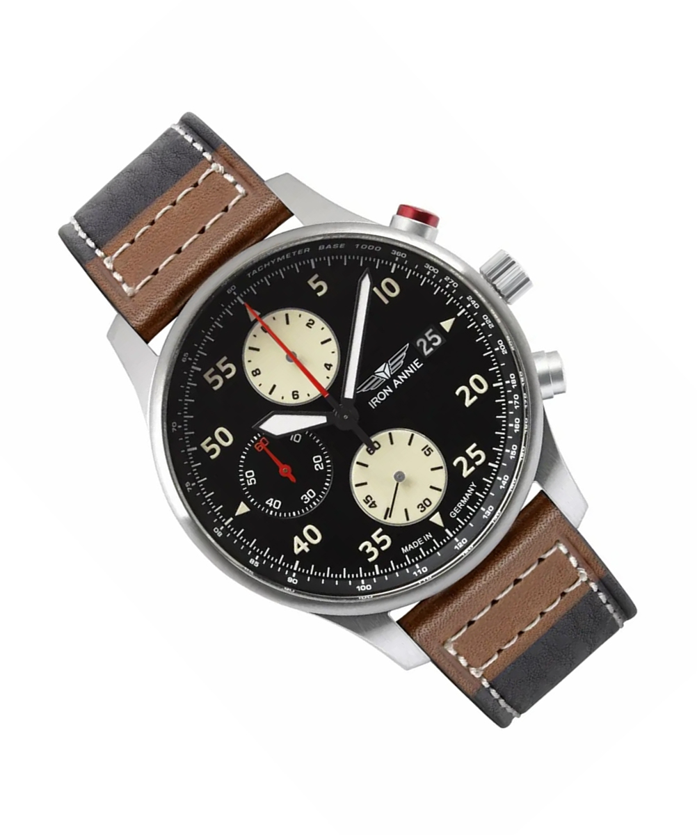 Iron Annie watch F13 Tempelhof Gray Leather 5670-2 - Quartz Watch