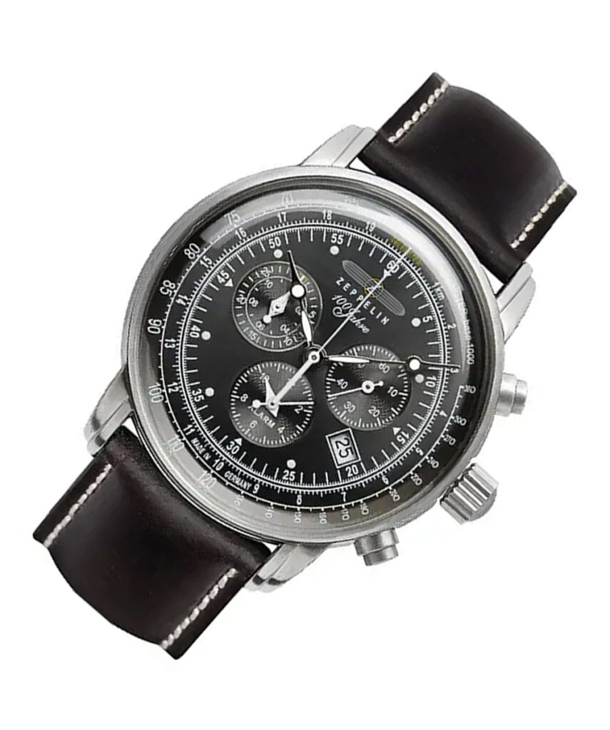 Zeppelin 100 Jahre Black Alarm 7680-2- Quartz Watch