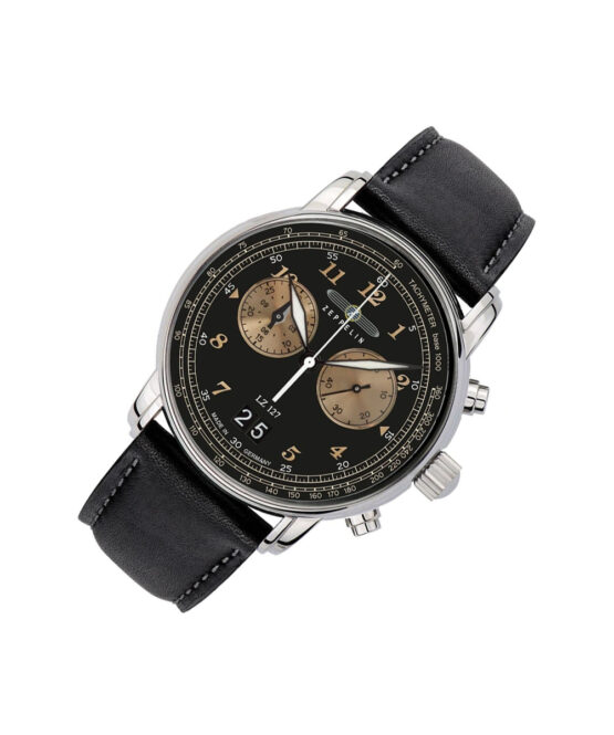 Zeppelin Watch Lz 127 Graf Zeppelin Men Black 8684-2- Quartz Watch