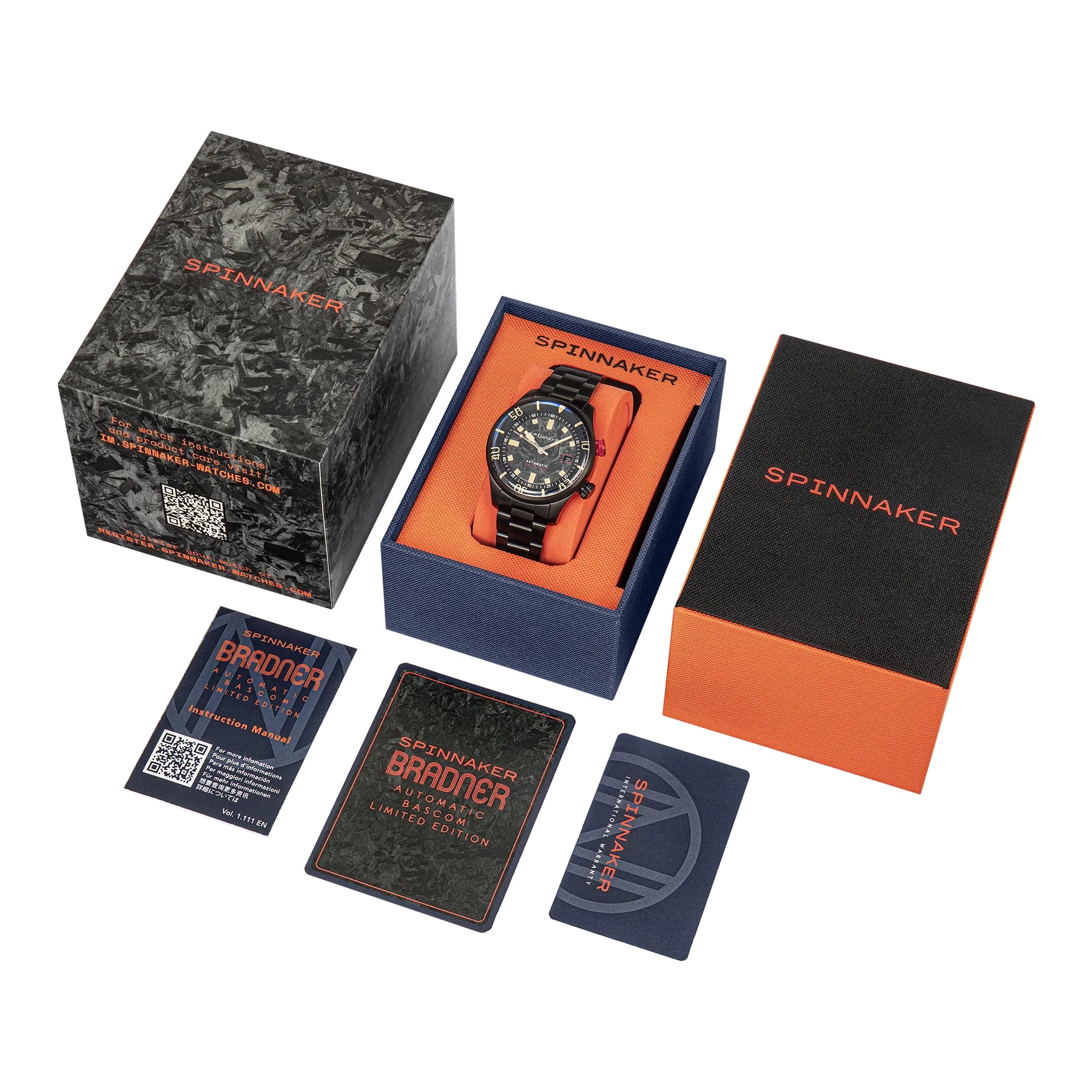 Spinnaker Bradner Automatic Bascom Limited Edition Stealth Carbon