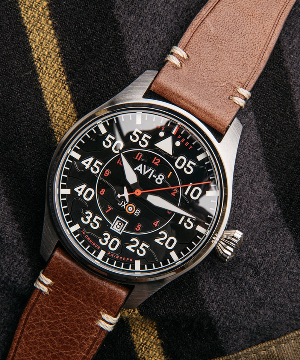 AVI-8 Watch Hawker Hurricane Clowes Automatic Brown AV-4097-01 ...