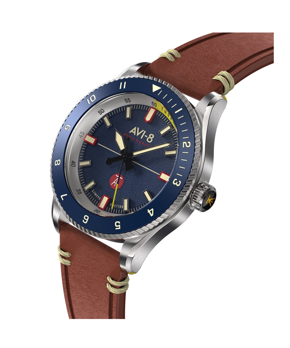 Montre AVI-8 Flyboy Tuskegee Airmen Meca-Quartz Brown AV-4103-02