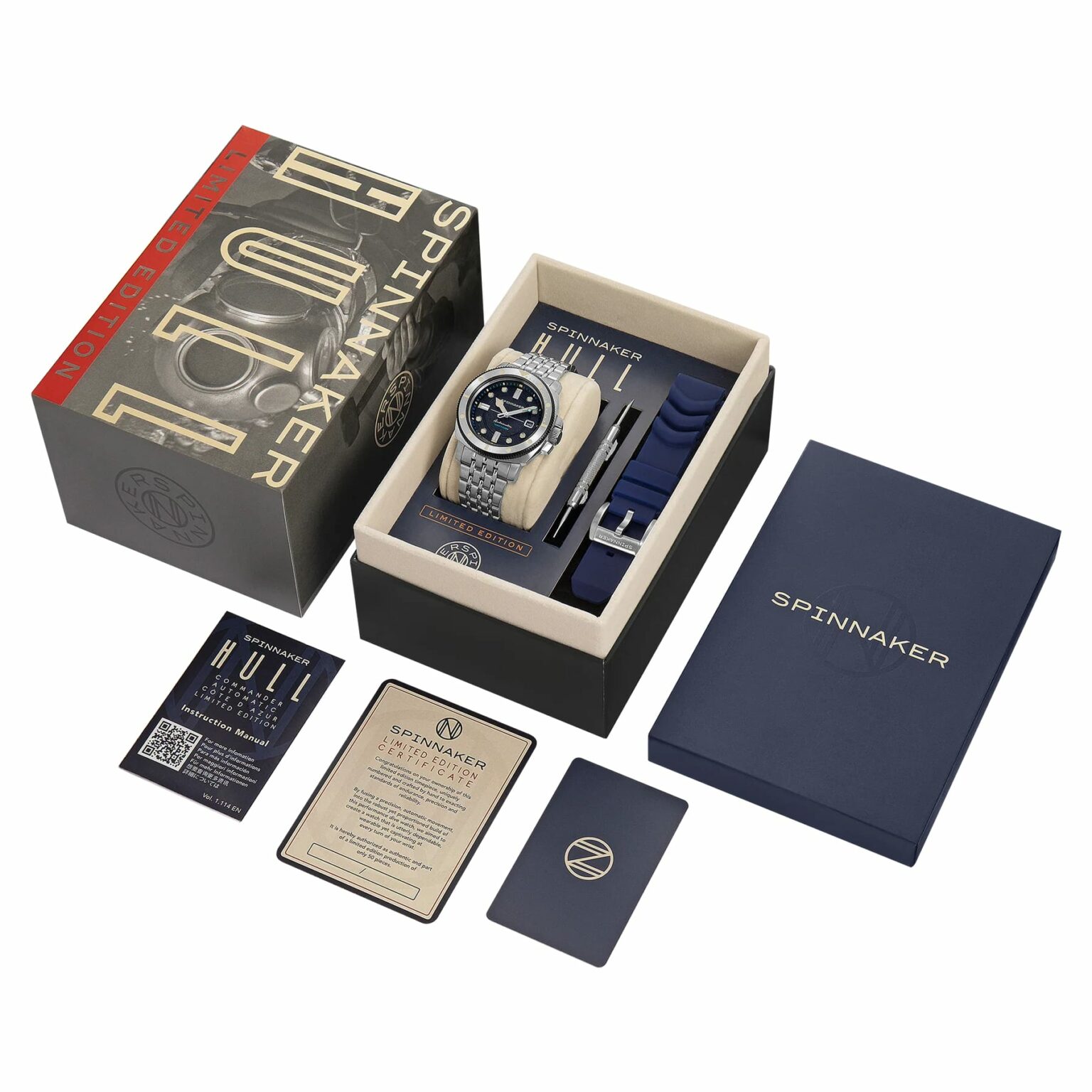 Spinnaker Hull Commander Automatic Côte d'Azur Blue Marine SP-5114-22