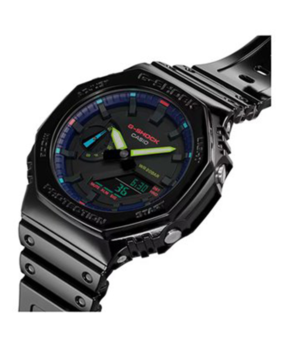 Casio G-Shock Watch Multicolor Dial GA-2100RGB-1AER