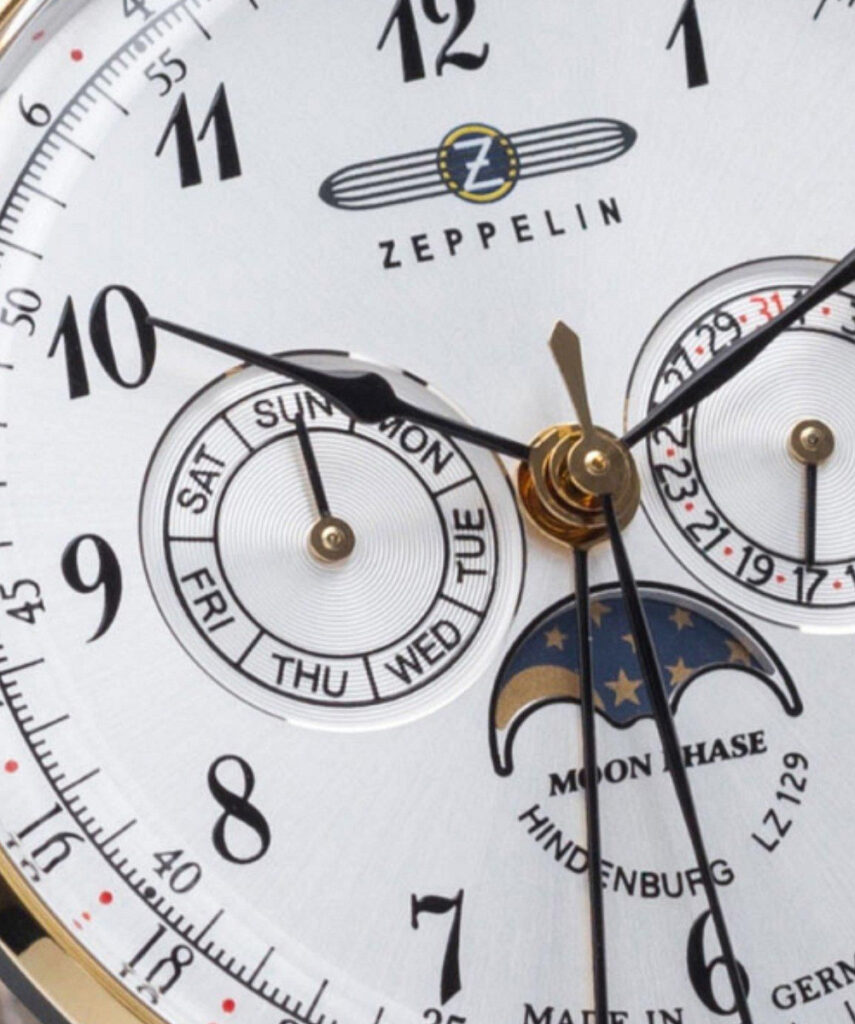 Zeppelin LZ129 Hindenburg Steel Moon Phase Z-7038M-1