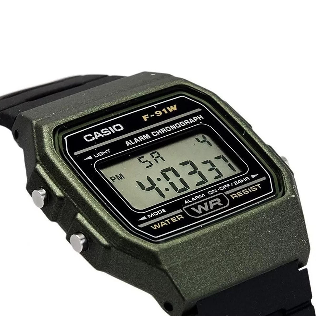 Casio Retro Vintage Mixed Digital Green F-91WM-3A