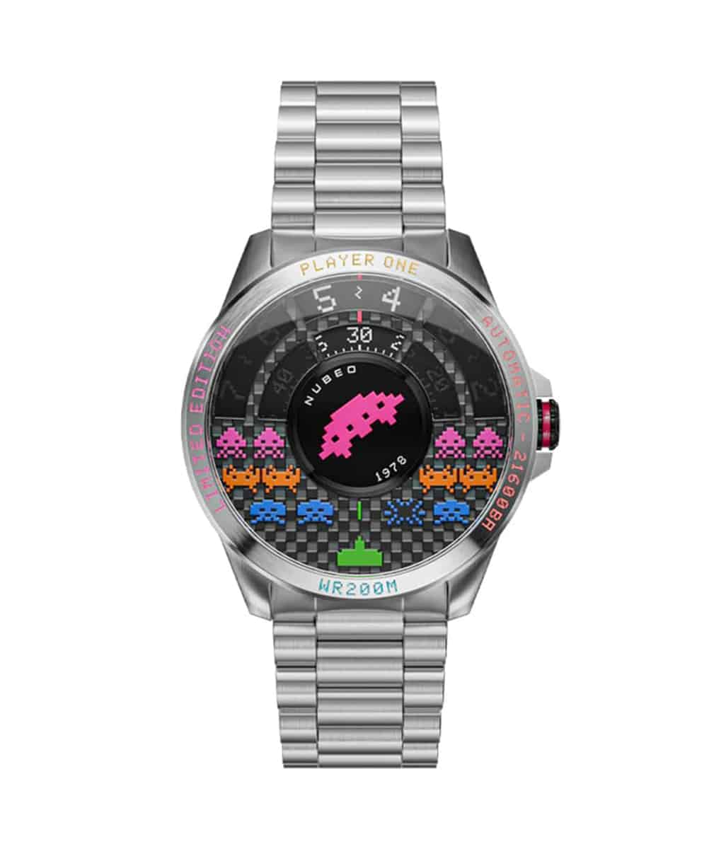 Nubeo Watch Quasar Automatic Space Invaders Limited Edition Space Black